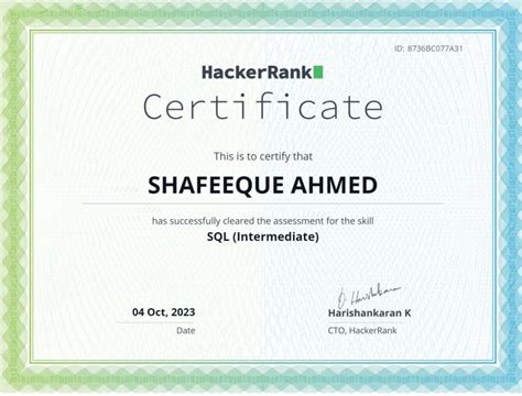 Shafeeque Ahmed On Linkedin Certificationcomplete Newskillsunlocked Sql