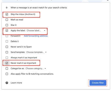 how to create rules in gmail