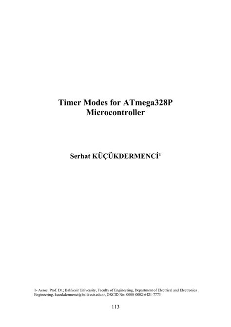 Pdf Timer Modes For Atmega328p Microcontroller