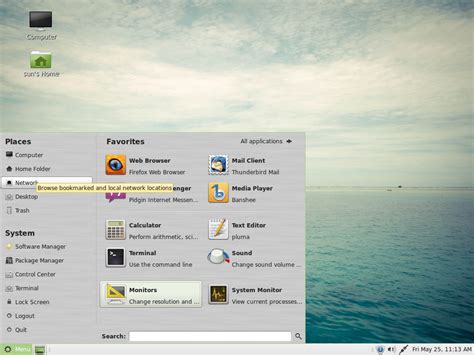 Linux Mint 13 Mate Menu