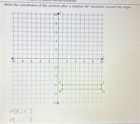 Solved Mons Fnd The Coordinates Write The Coordinates Of The Vertices