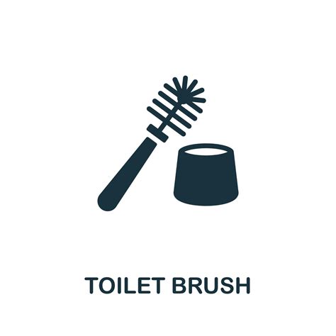 Toilet Brush Icon Monochrome Simple Element From Housekeeping