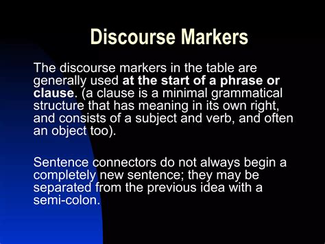 Discourse Markers Ppt