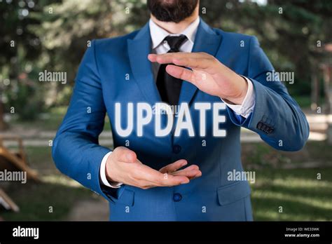 Handwriting Text Update Conceptual Photo Make Something More Modern Or