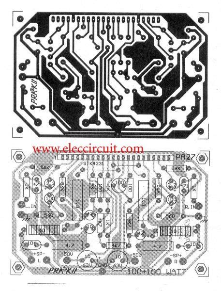 50w 2n3055 Mj2955 Amplifier Circuit Diagram Eleccircuit Audio Amplifier Stereo Amplifier