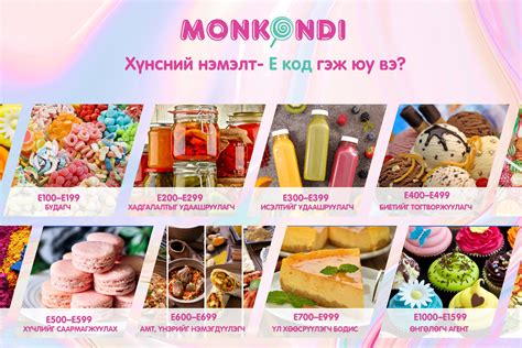 Monkondi Хүнсний нэмэлт Е код гэж юу вэ Жимс хүнсний ногоо бүхэл үрийн бүтээгдэхүүн мах