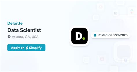 Data Scientist Deloitte Simplify Jobs
