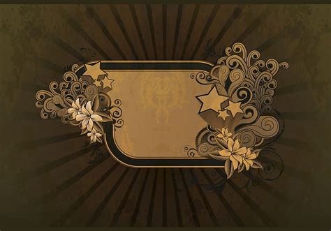 그런 지 꽃 프레임 벡터 Ai Eps Uidownload