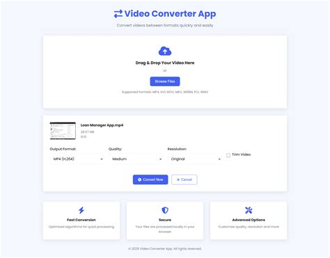Video Converter App Using Html Css And Javascript With Source Code Sourcecodester