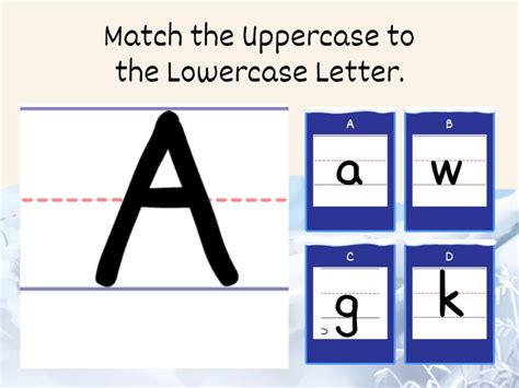 Uppercase To Lowercase Match Quiz