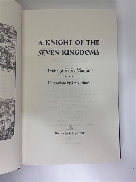 A Knight Of The Seven Kingdoms First Edition First Printing