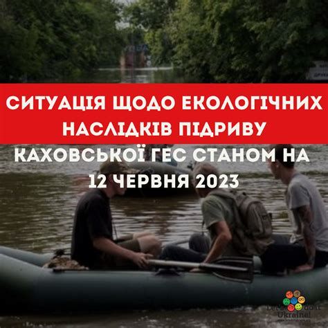 Ситуація щодо екологічних наслідків підриву Каховської ГЕС станом на 12 червня 2023 Lets Do