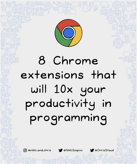 Chris Staudinger On Twitter 8 Chrome Extensions That Will 10x Your Productivity In Programming