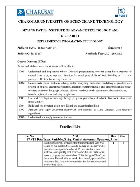 It267javapracticallist Download Free Pdf Class Computer