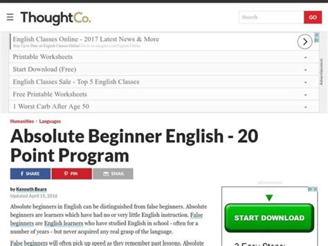 Teacher Lesson Plans Absolute Beginner English 20 Point Program Lesson Plan For Kindergarten
