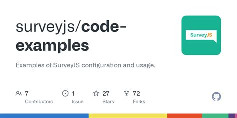 Github Surveyjscode Examples Examples Of Surveyjs Configuration And