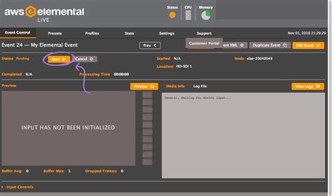 How To Live Stream Using Aws Elemental Live Manual Setup Support Home