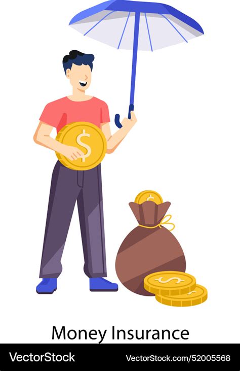 webperson with cash and umbrella denoting money vector image