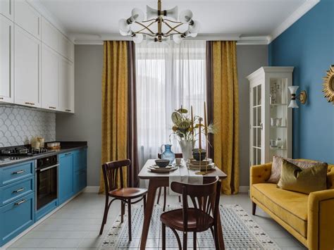 Кухня с синими акцентами Contemporary Decor Living Room Living Room Decor Contemporary Decor