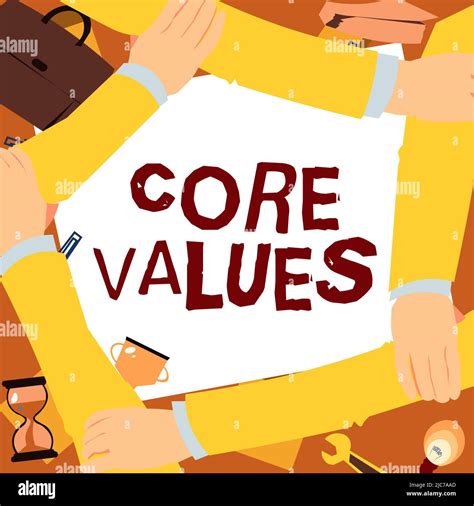 Conceptual Caption Core Values Word Written On Belief Person Or Organization Views As Being