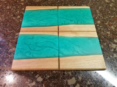 Green Epoxy With Black Walnut Wood Epoxy Concepts