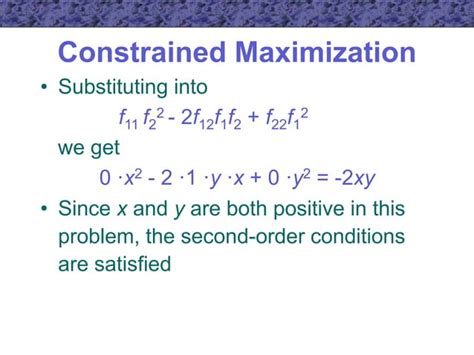 Constrained Maximization Ppt