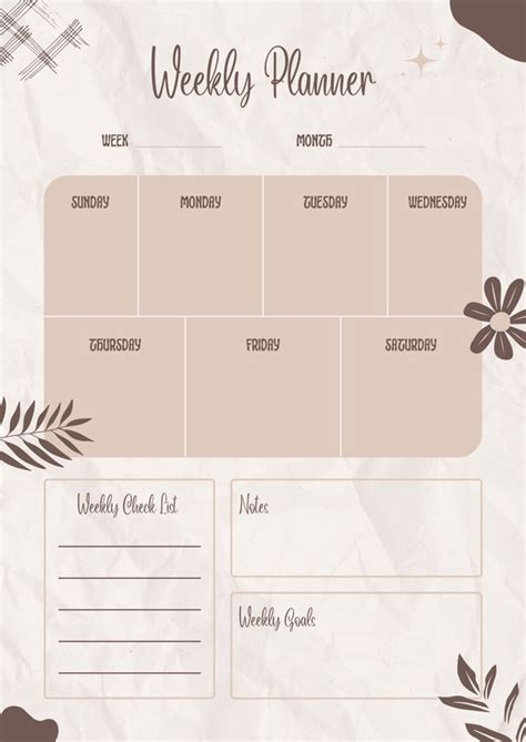 Page 7 Free Custom Printable Aesthetic Planner Templates Canva