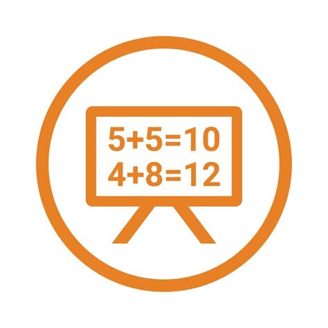 Premium Vector Mathematics Bord Icon Orange Color Vector Eps