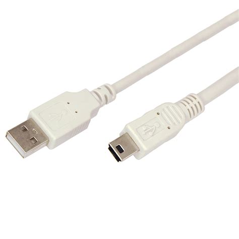 Кабель USB-A – mini USB, 1А, 0,2м, ПВХ, белый REXANT купить по цене 117 ...