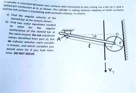 Solved A Find The Angular Velocity Of The Slotted Bar At The Instant