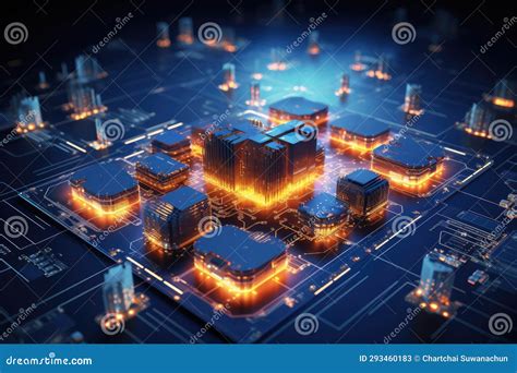 Artificial Intelligence Chipset Processor On Circuit Board Working On Data Analysis Machine