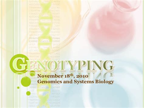 Pdf Genotyping Technology