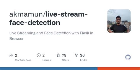 Github Akmamunlive Stream Face Detection Live Streaming And Face