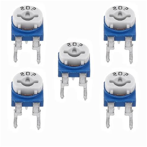 Techinfo Varaible Resistor 203 Preset Variable Resistor 20 Kilo Ohm 5 Pack Of 5 Electronic