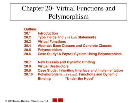 Chapter 20 Virtual Functions And Polymorphism Ppt Download