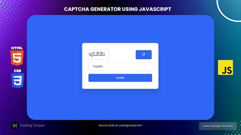 Captcha Generator Using Html Css And Javascript Coding Torque