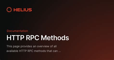 Rpc Methods Helius Docs