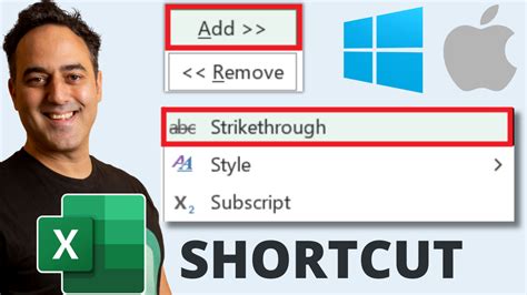 Strikethrough Shortcut For Mac Windows In Excel Step By Step Guide MyExcelOnline