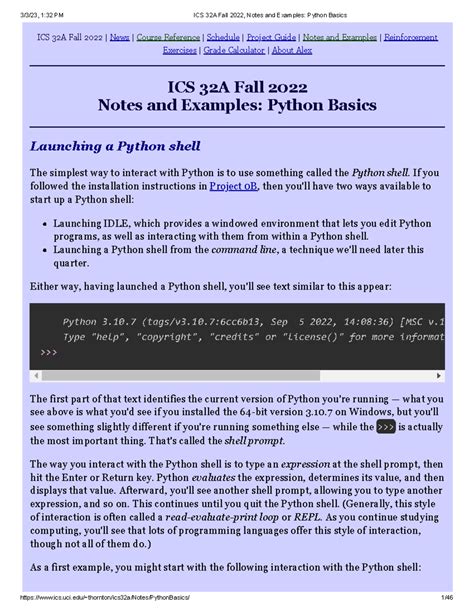 ICS 32A Fall 2022 Notes And Examples Python Basics ICS 32A Fall 2022
