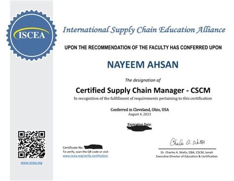 Cscm Iscea Achievementunlocked Engr Nayeem Ahsan Cscm™pgdscm