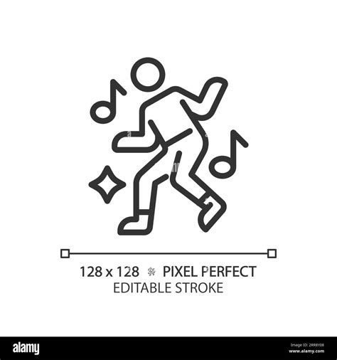 2d Customizable Dance Black Linear Icon Stock Vector Image And Art Alamy