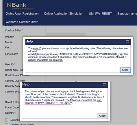 Nbank Dumb Password Rules
