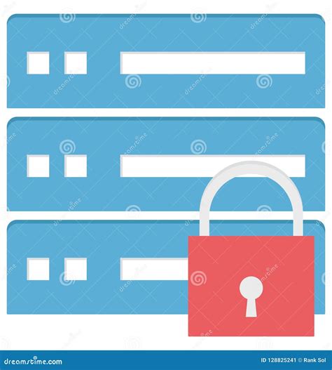 Server Security Color Isolated Vector Icon That Easily Can Be Modified And Edit Stock Vector