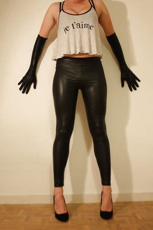 Shiny Faux Leather Leggings Tiny Top Pics Xhamster