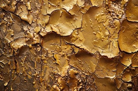 Golden Texture Corrosion Rock Rust Premium AI Generated Image
