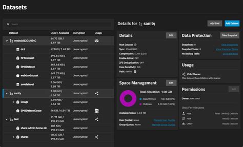 Datasets Truenas Documentation Hub