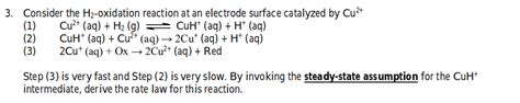 Solved Consider The H2 Oxidation Reaction At An Electrode