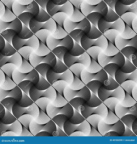 Design Seamless Twirl Stripy Geometric Pattern Stock Vector Illustration Of Rotation