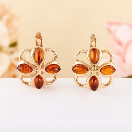Купить серьги с янтарем - продажа по низкой цене в интернет-магазине ...