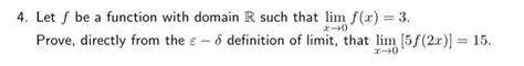 solved 4 let f be a function with domain r such that